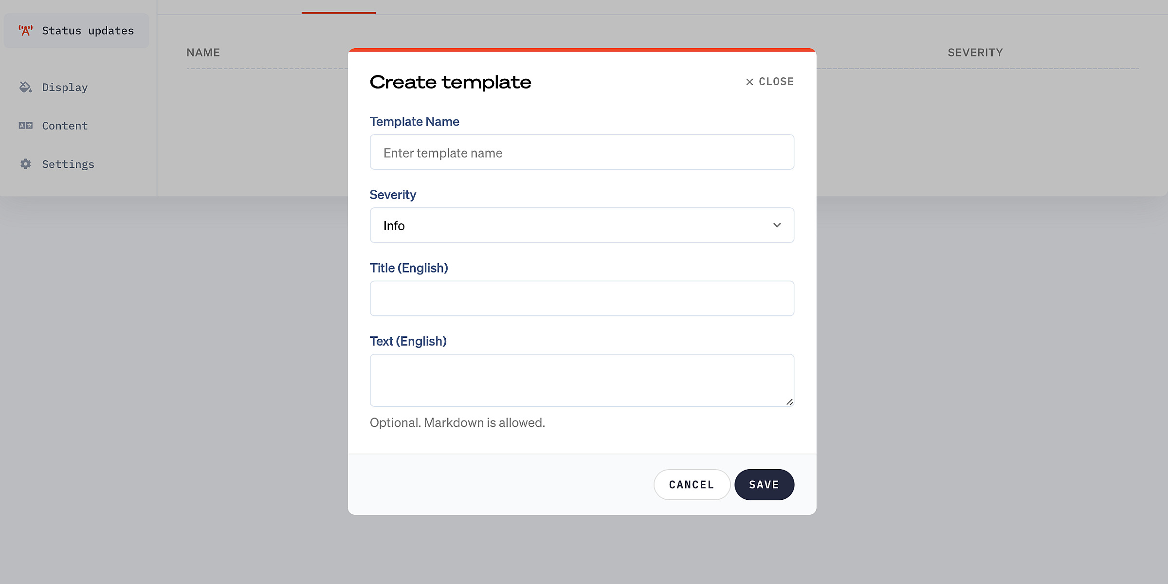 New feature: Status Page Update Templates